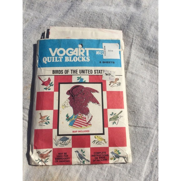 Vogart | Office | Vintage Vogart Quilt Blocks Birds Of The Us 20 ...